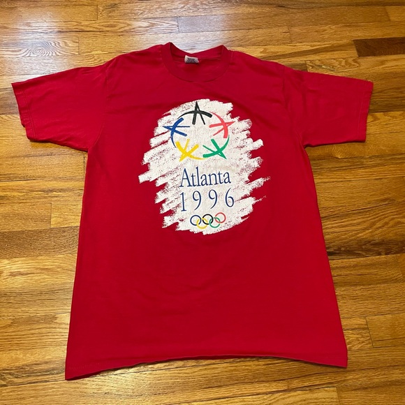 Shirts | 9s 1996 Olympics Vintage Tshirt Rare Red Large Swingster ...